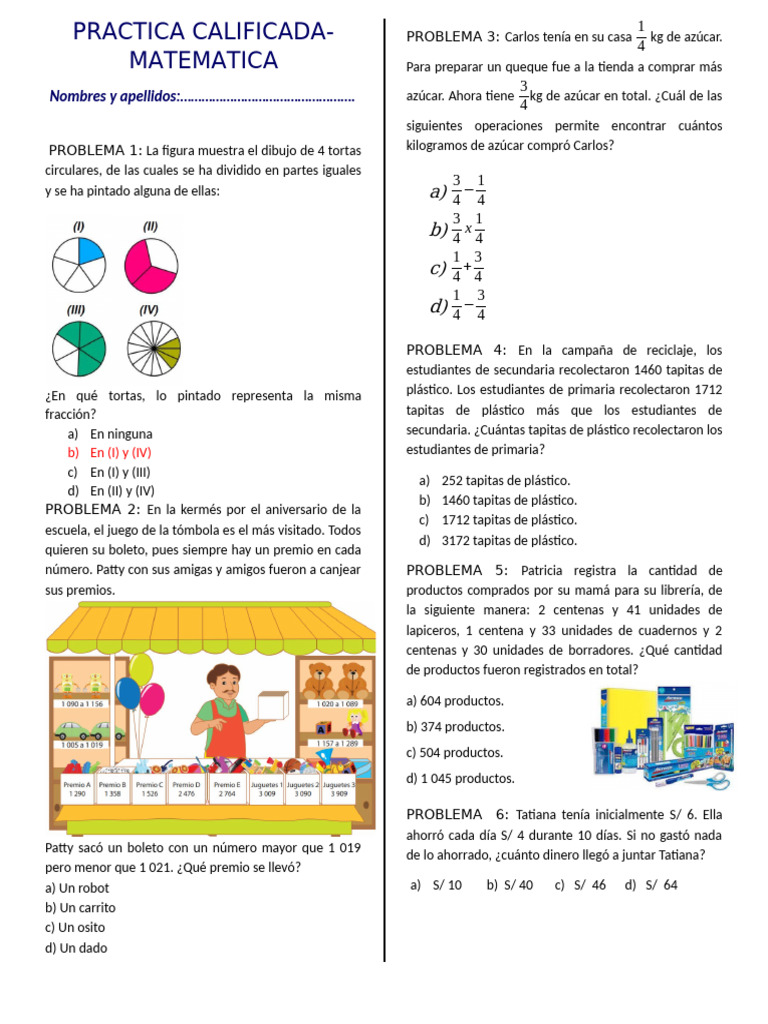 Practica de Matematica | PDF