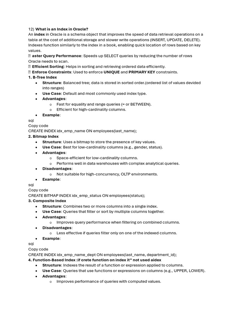 Viewinedx | PDF | Database Index | Sql