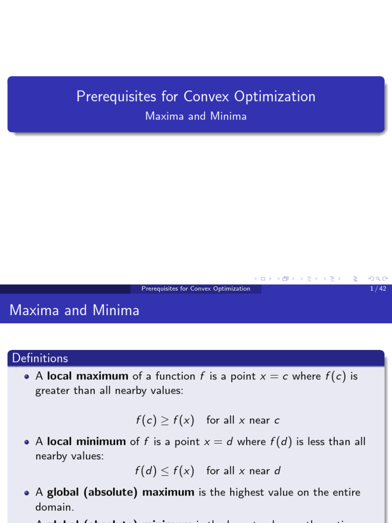 MIS 3 Max-Min and Convex Set and Functions | PDF | Mathematical ...