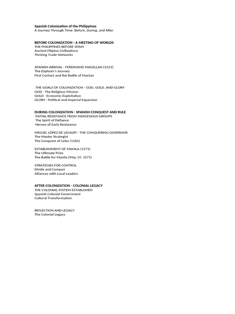 Spanish Colonization | PDF