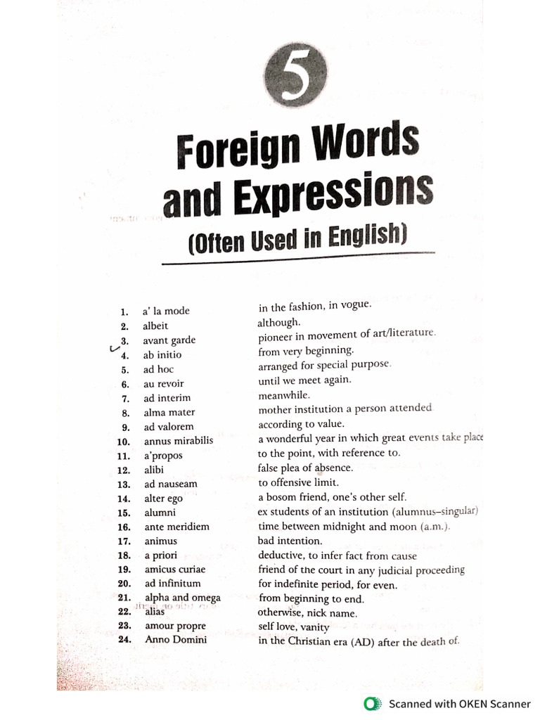 Foreign Words | PDF