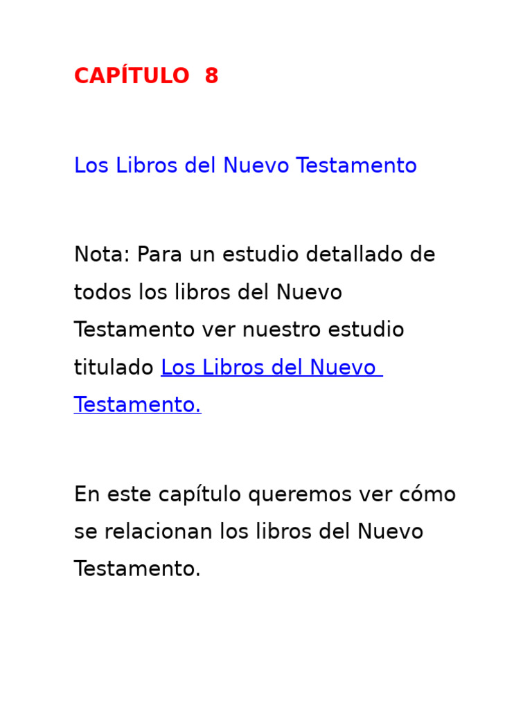 Relación de los Libros del Nuevo Testamento | PDF | Hechos de los ...