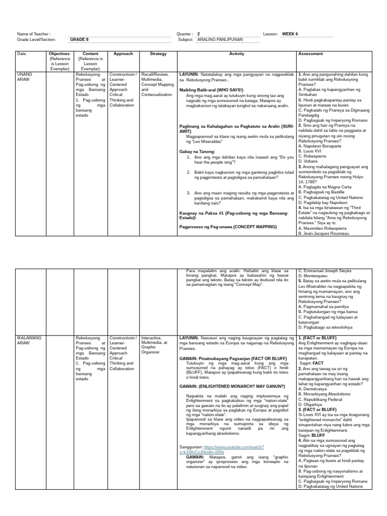 Ap 8 - Q2 - WK6 & WK7 | PDF