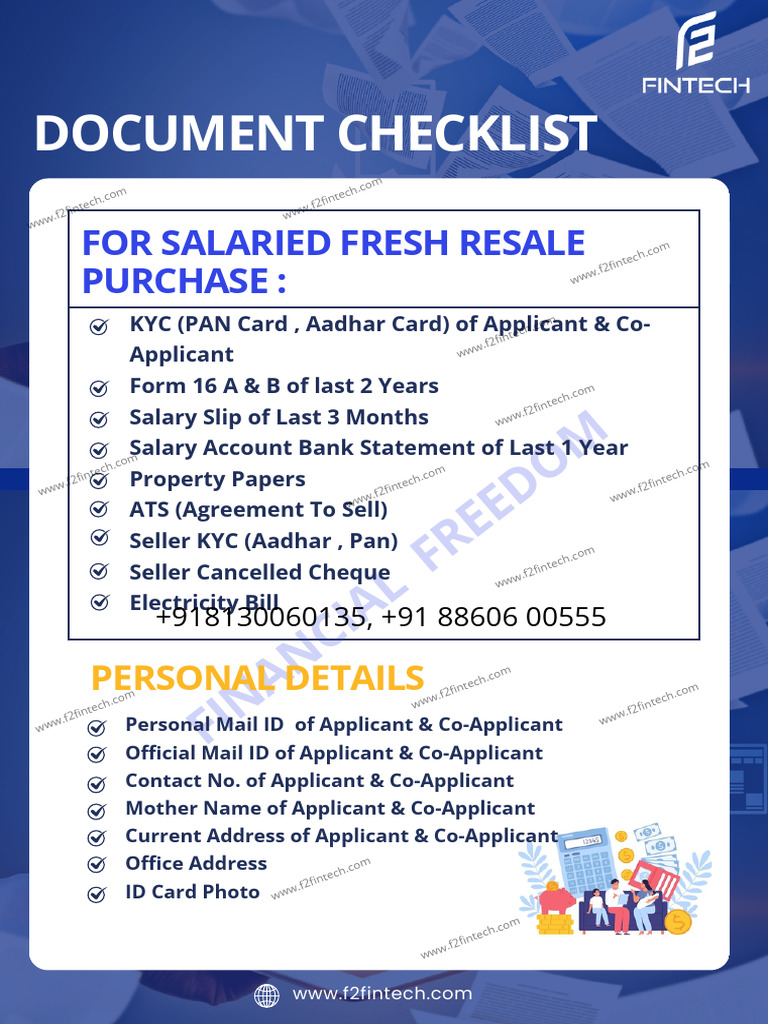 Document Checklist Home Loan Proposal | PDF | Financial Services