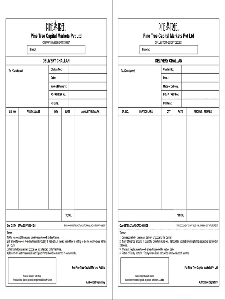 Delivery Challan | PDF