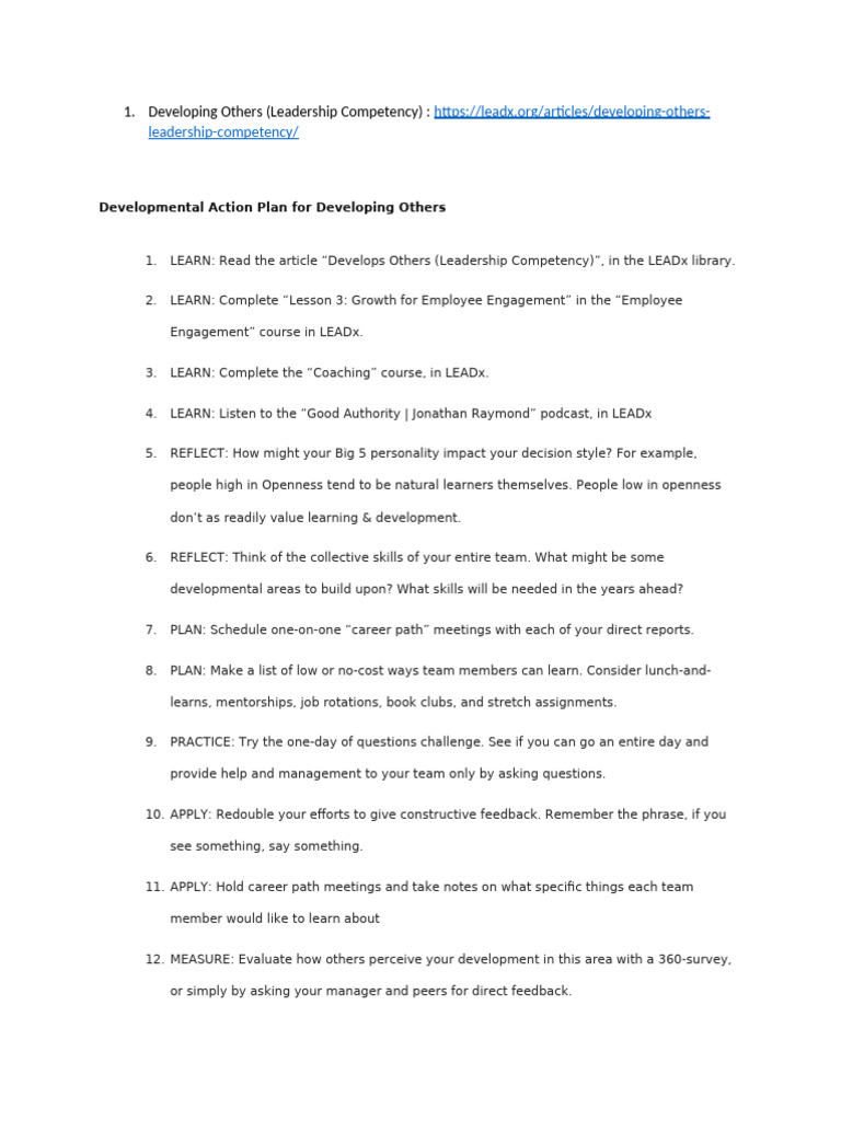Develop Others | PDF