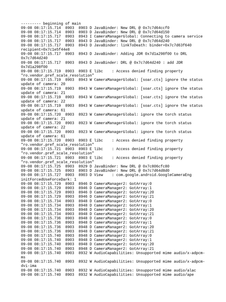 Log Cat 1757308635675 | PDF | Computer Architecture | Computer Libraries