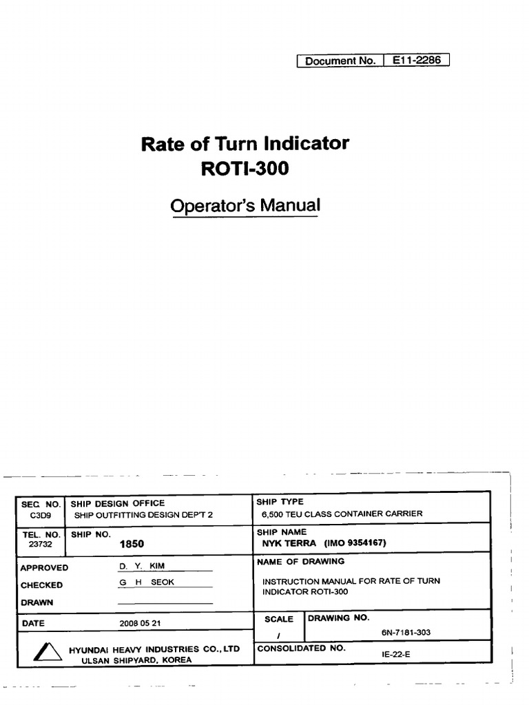 Rate of Turn Indicator Roti-300 | PDF