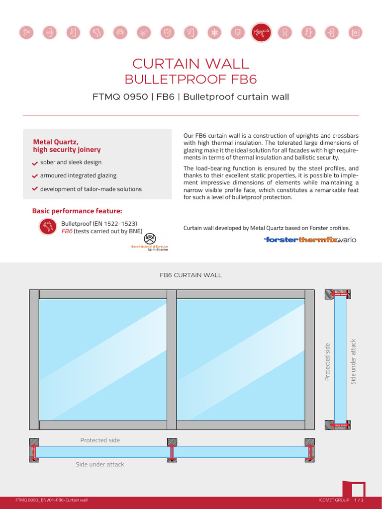 FTMQ 0950 ENV01 FB6 Curtain Wall | PDF | Door | Wall