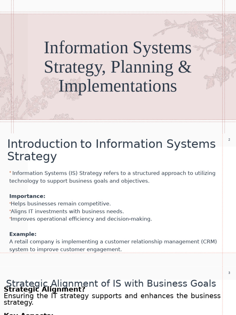 Information Systems Strategy Overview | PDF | Cloud Computing ...