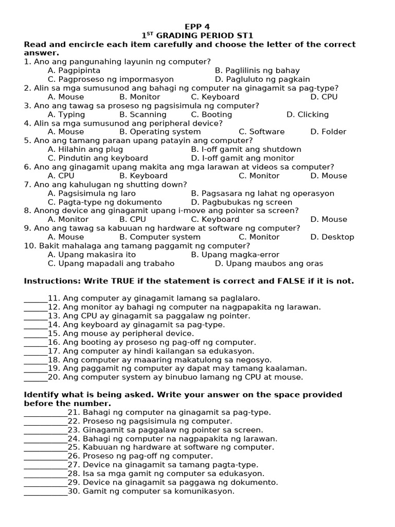 Epp 4 ST1 | PDF