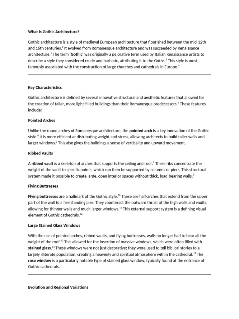 Understanding Gothic Architecture | PDF | Gothic Architecture | Vault ...