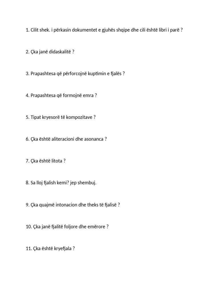 Gjuhë Shqipe KL VII | PDF