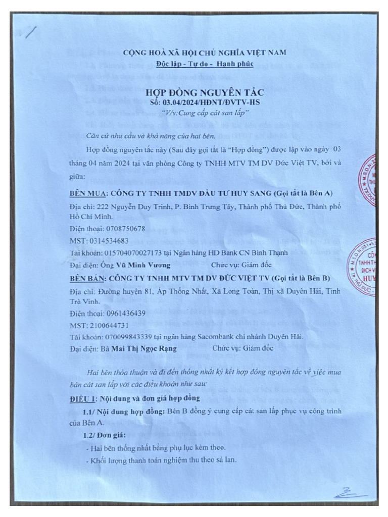 1 Hop Dong | PDF