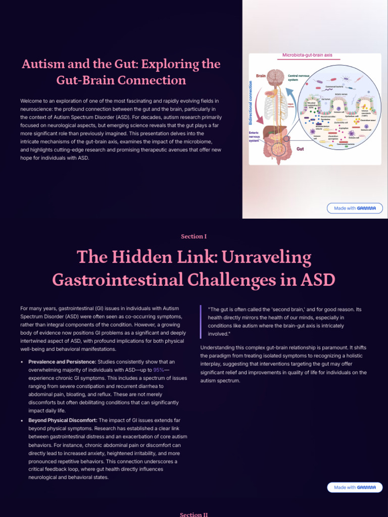 Autism and The Gut Exploring The Gut Brain Connection | PDF | Autism ...