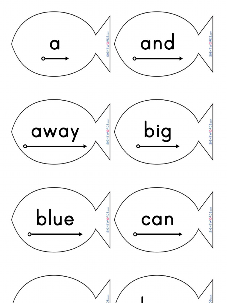 Sight Words Fishing Dolch Pre-K | PDF