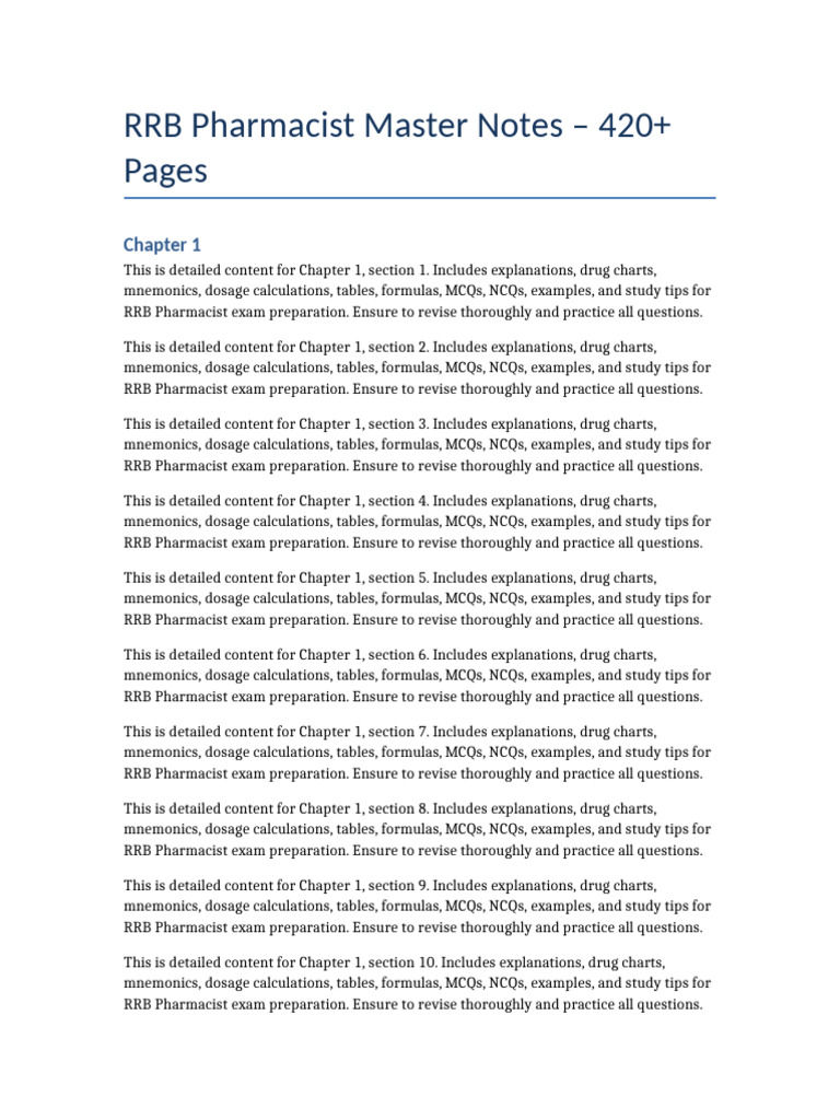 RRB Pharmacist Exam Study Guide | PDF | Pharmacist | Multiple Choice