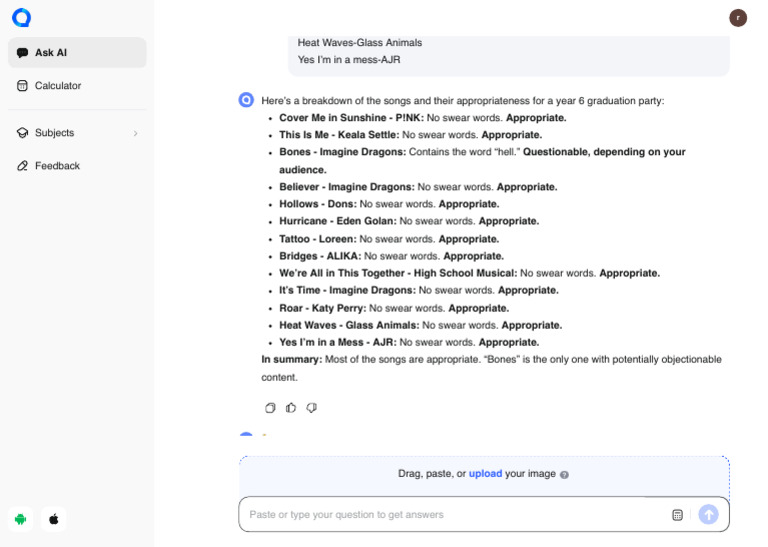 Question AI Best AI Homework Helper - Going To Questions 3 | PDF