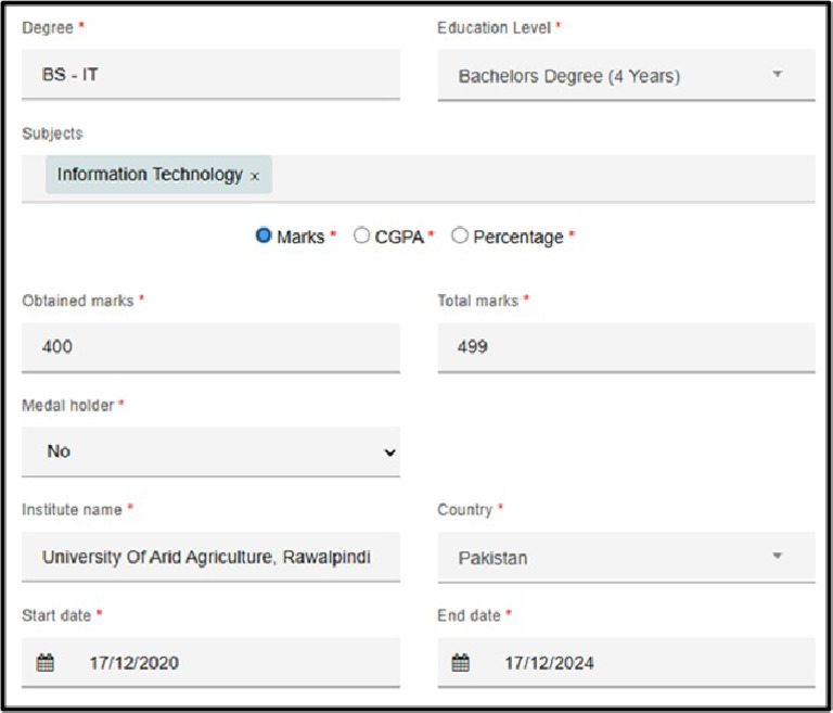 Sample - Degree Details | PDF