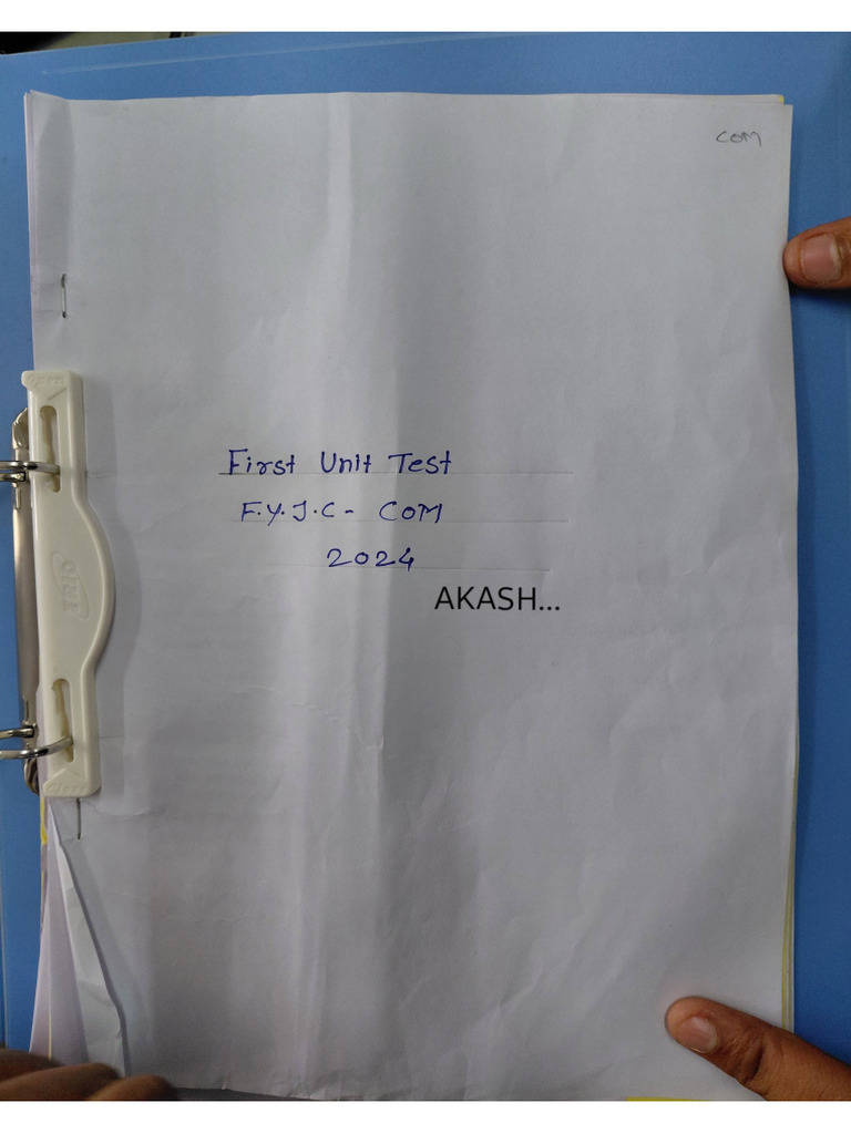 Last Two Years Pervious Unit Test Exam Paper PDF | PDF