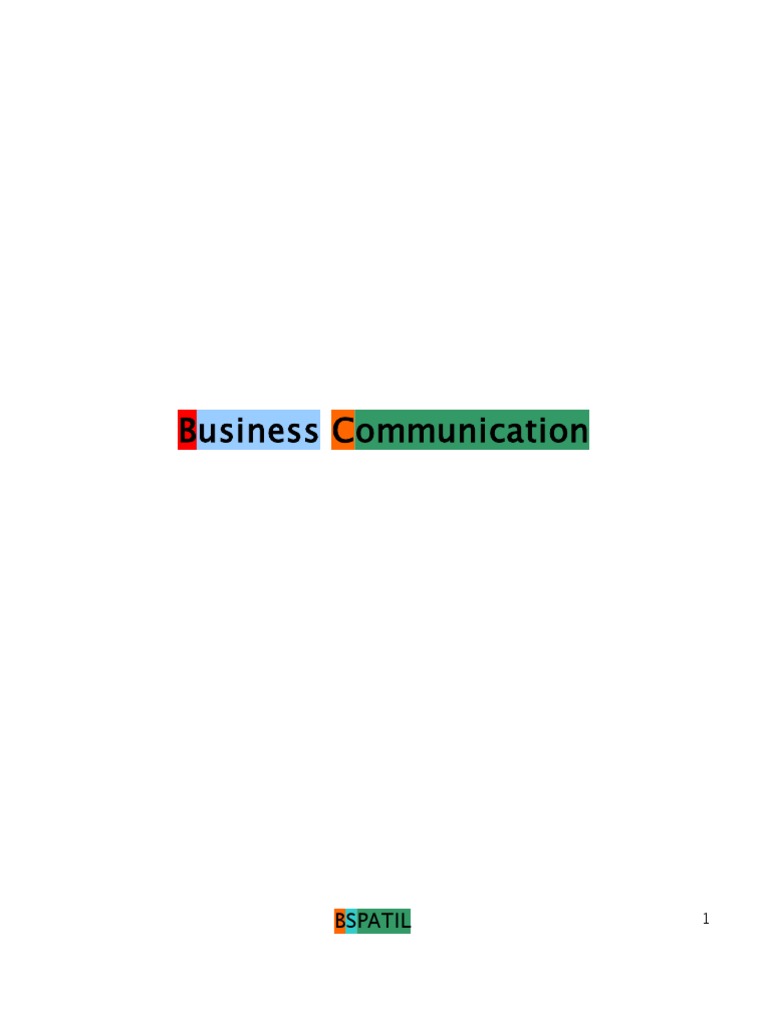 Business Communication BOOK | PDF | Persuasion | Communication