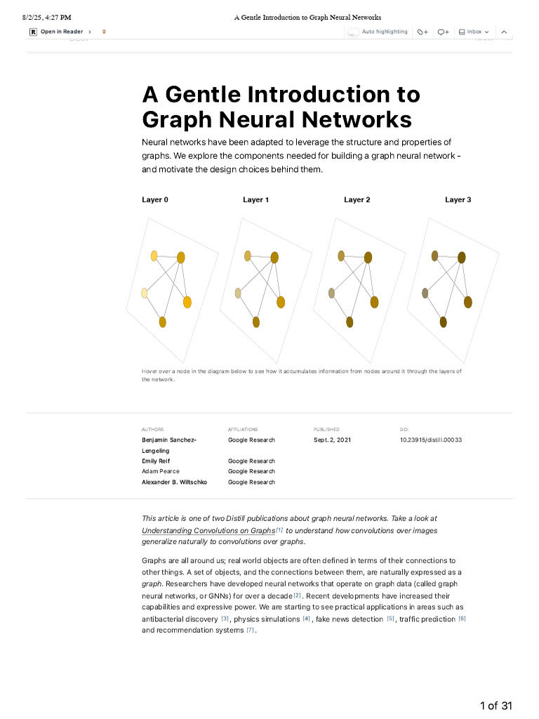 A Gentle Introduction To Graph Neural Networks | PDF | Vertex (Graph Theory) | Othello