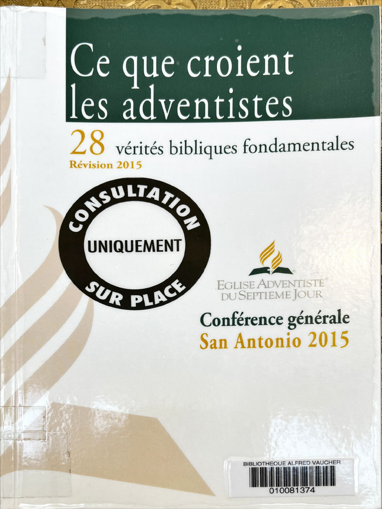Ce Que Croient Les Adventistes - 2015 - 6 | PDF
