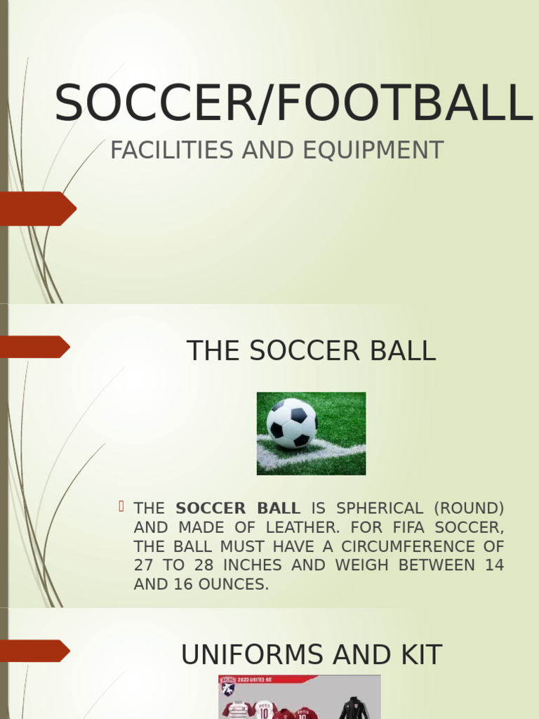 Soccer Facilities and Equipment Guide | PDF