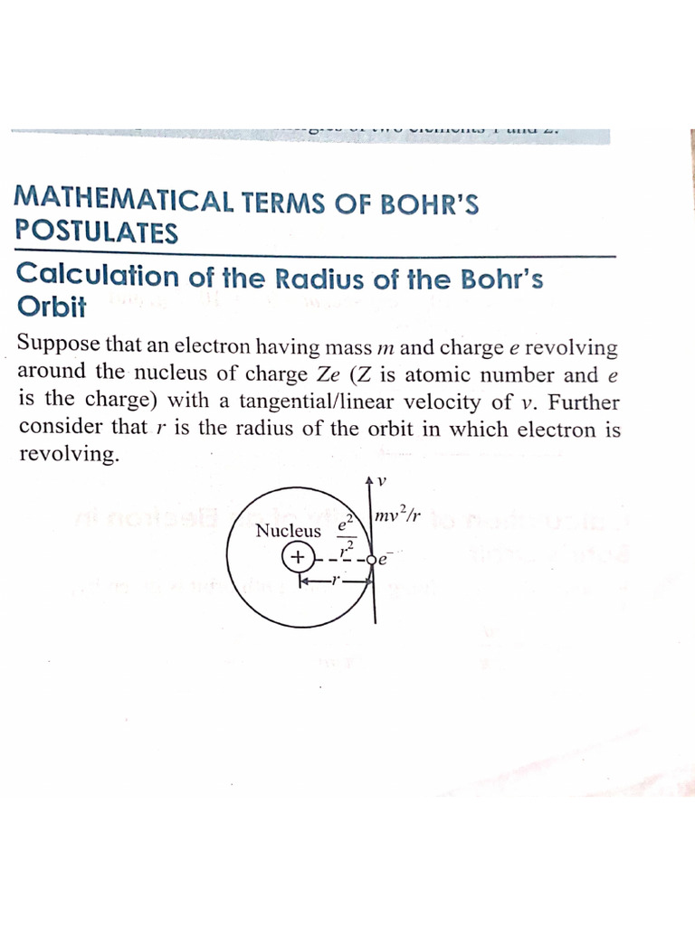 Bhor Atomic Model Radius and Energy Calculation and Line Spectrum ...