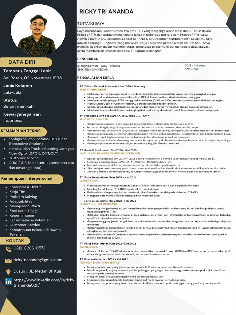 CV Ricky Tri Ananda | PDF