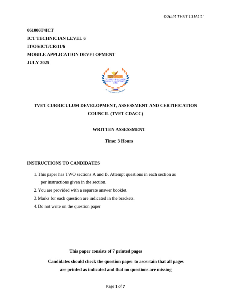 Mobile App Development Assessment Guide | PDF | Android (Operating ...