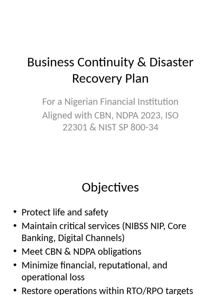 BCP DRP Executive Summary | PDF