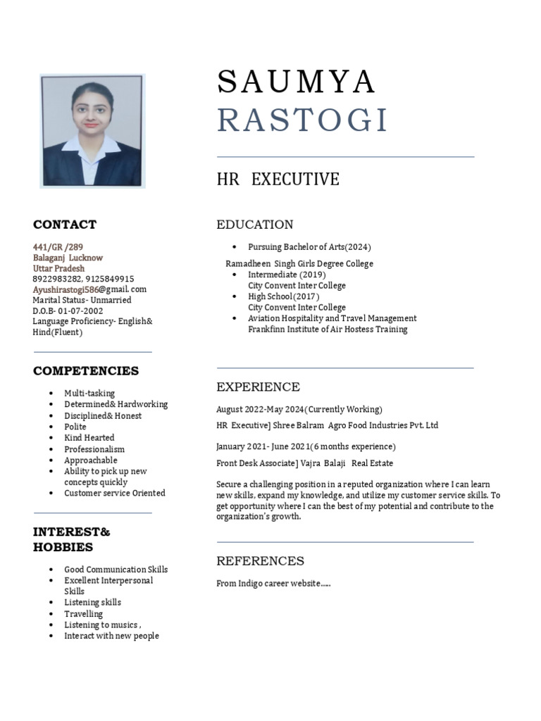 Saumya Rastogi New Resume | PDF