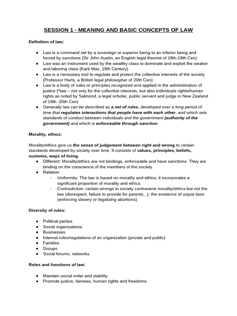 Intro To Law | PDF | Sources Of Law | Rule Of Law