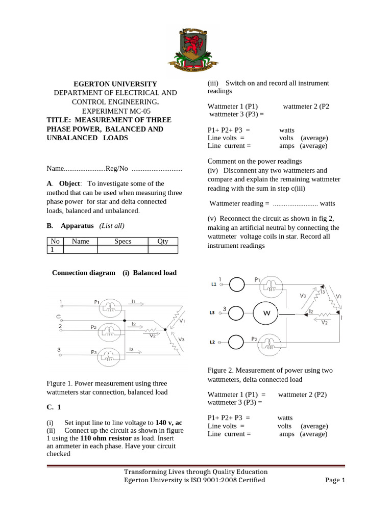 3ph Power Meas. Mc-05 | PDF | Physical Quantities | Electronic Engineering