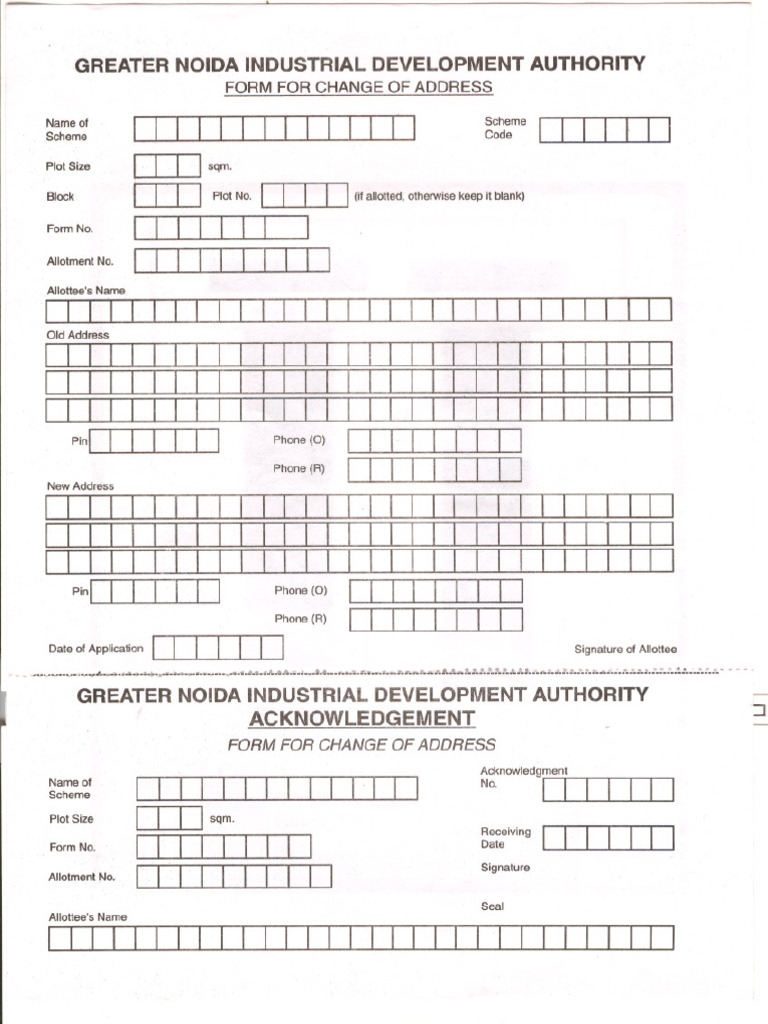 Application For Change of Address Form | PDF