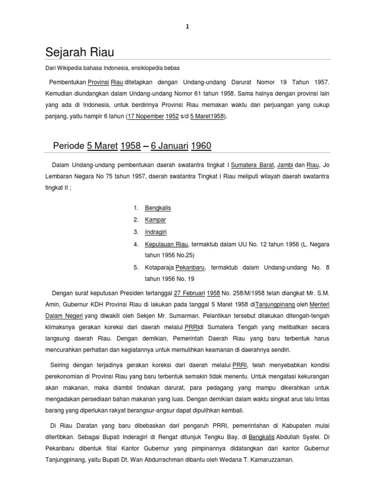 Sejarah Riau | PDF