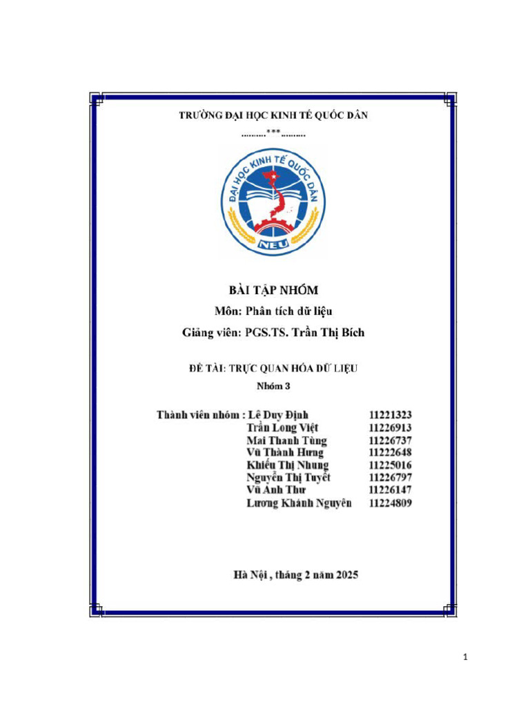 BTL Ph n t Ch d Li u.docx; Filename= UTF 8''BTL Phân Tích Dữ Liệu | PDF