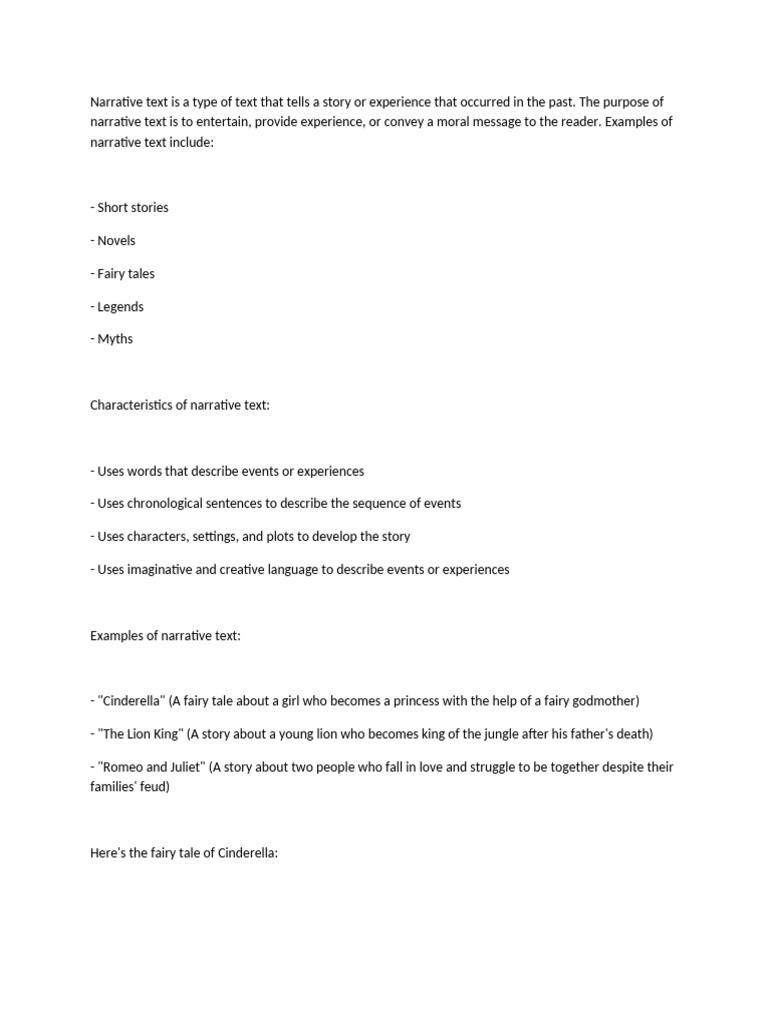 Understanding Narrative Text Types | PDF