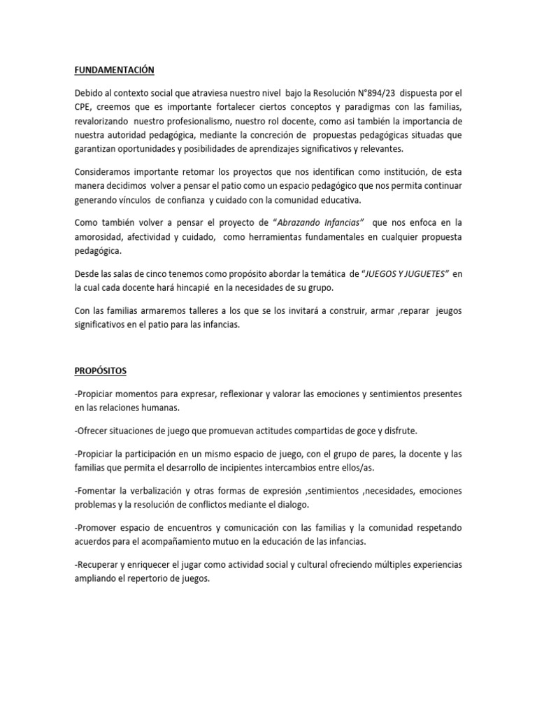 Proyecto de Patio | PDF | Pedagogía | Maestros