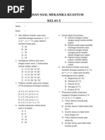 Soal Latihan Kelas X (Konfigurasi e - Dan Bilangan Kuantum) | PDF ...