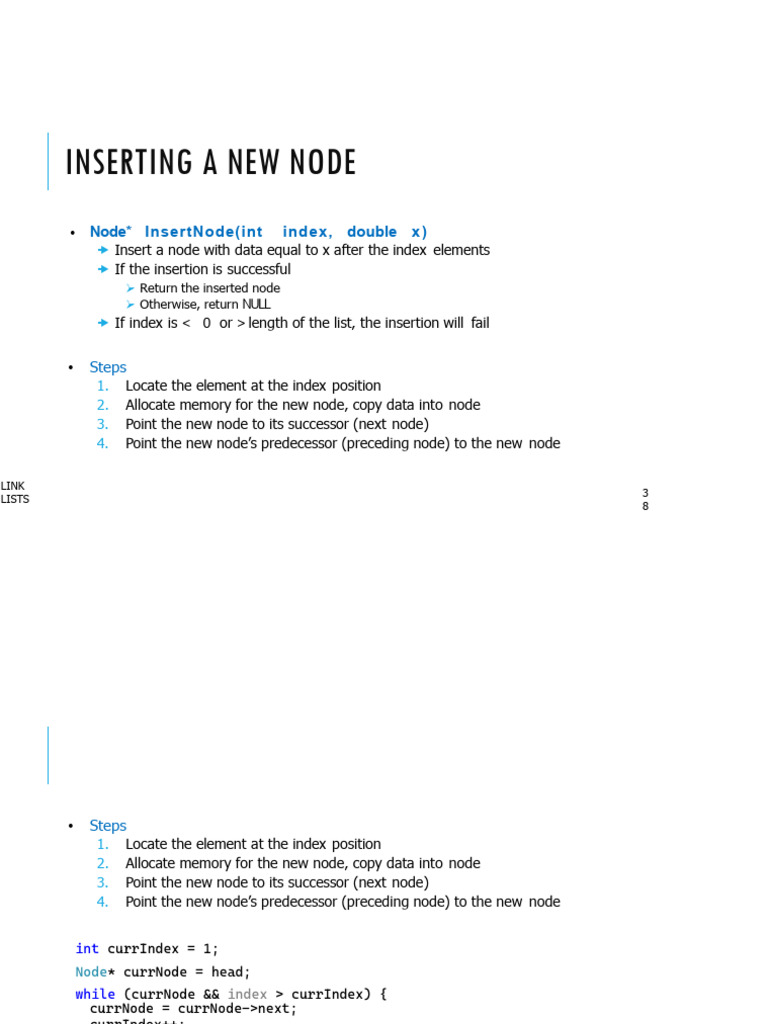LinkedList Insertion P2 | PDF | Algorithms And Data Structures ...