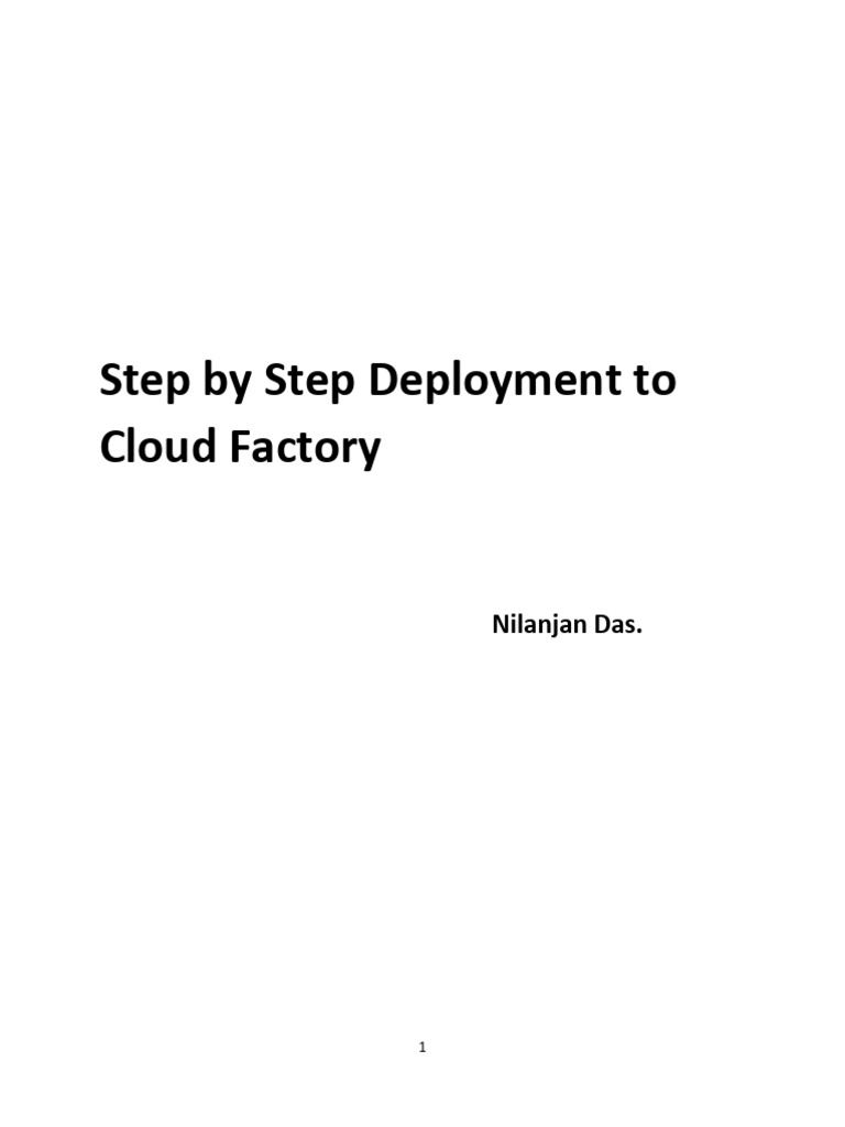 Step by Step Deployment in Cloud Factory | PDF