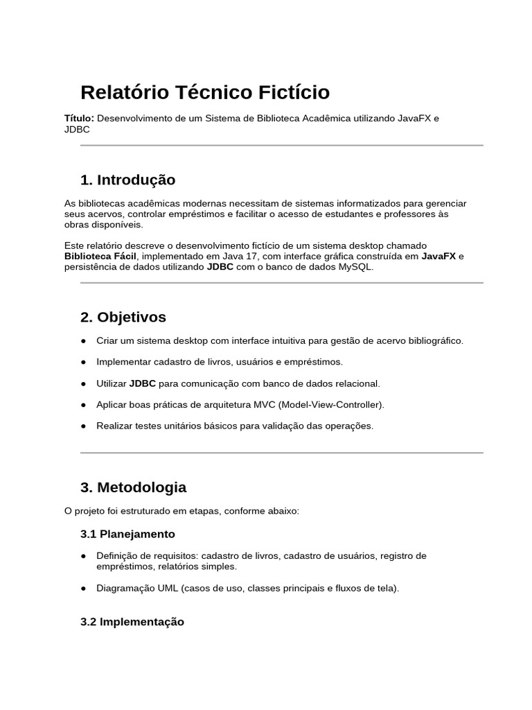 Sistema de Biblioteca em JavaFX e JDBC | PDF | Bancos de dados | Model ...