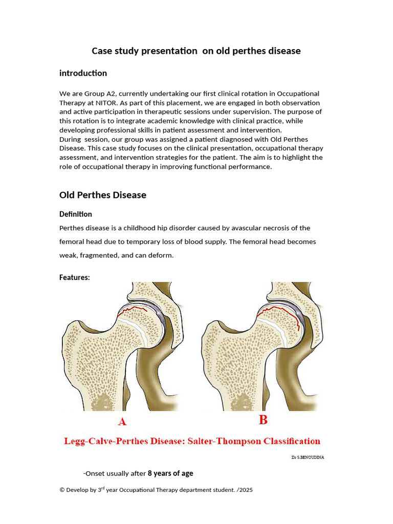 Salter-Thompson Classification in Perthes Disease | PDF | Anatomical ...