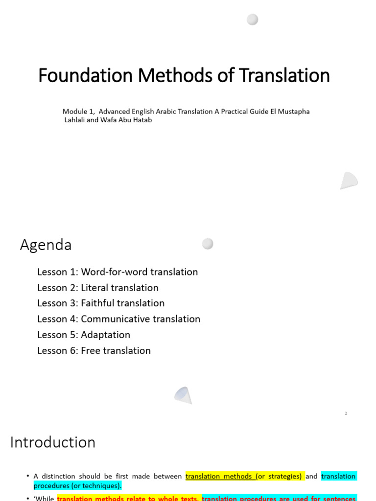Translation Methods Overview | PDF | Translations | Idiom