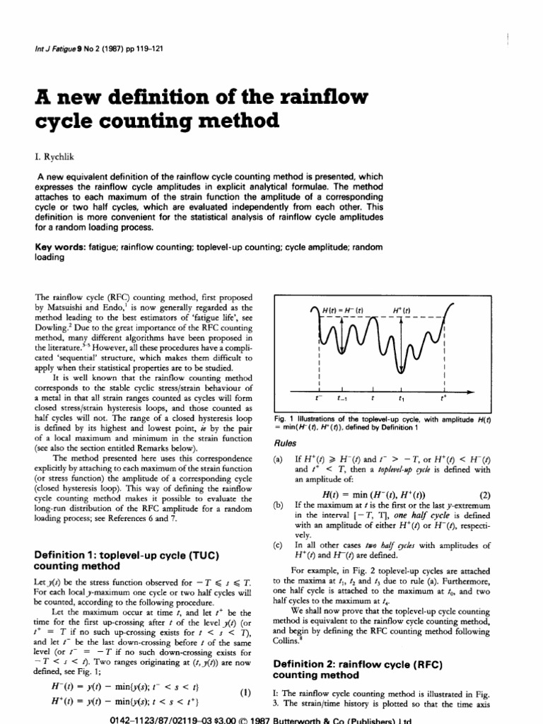 A New Definition of the Rainflow Cycle Counting Method | Maxima And ...