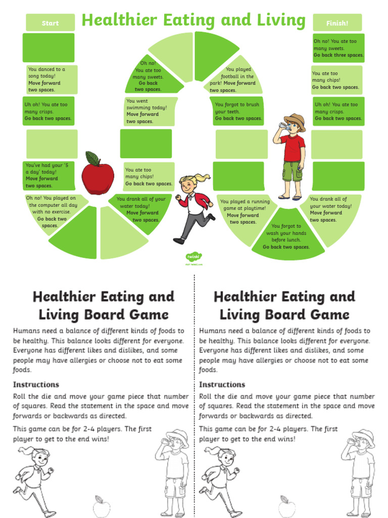 T T 2545091 Healthier Eating and Living Board Game | PDF | Determinants ...