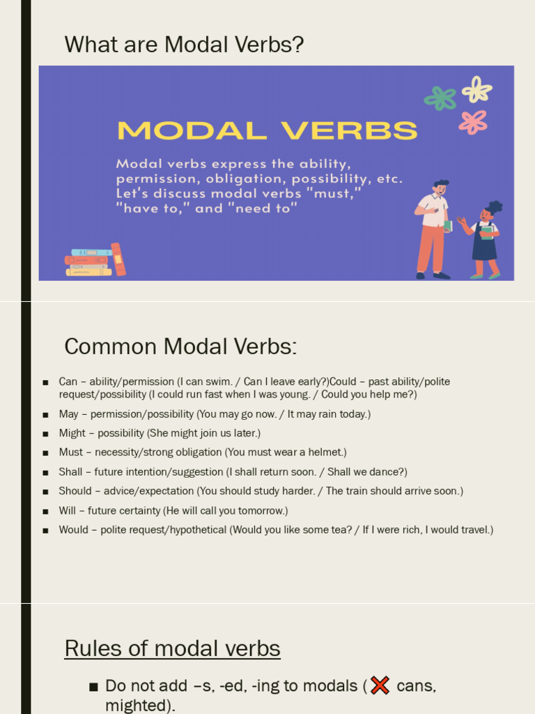 Understanding Modal Verbs Explained | PDF
