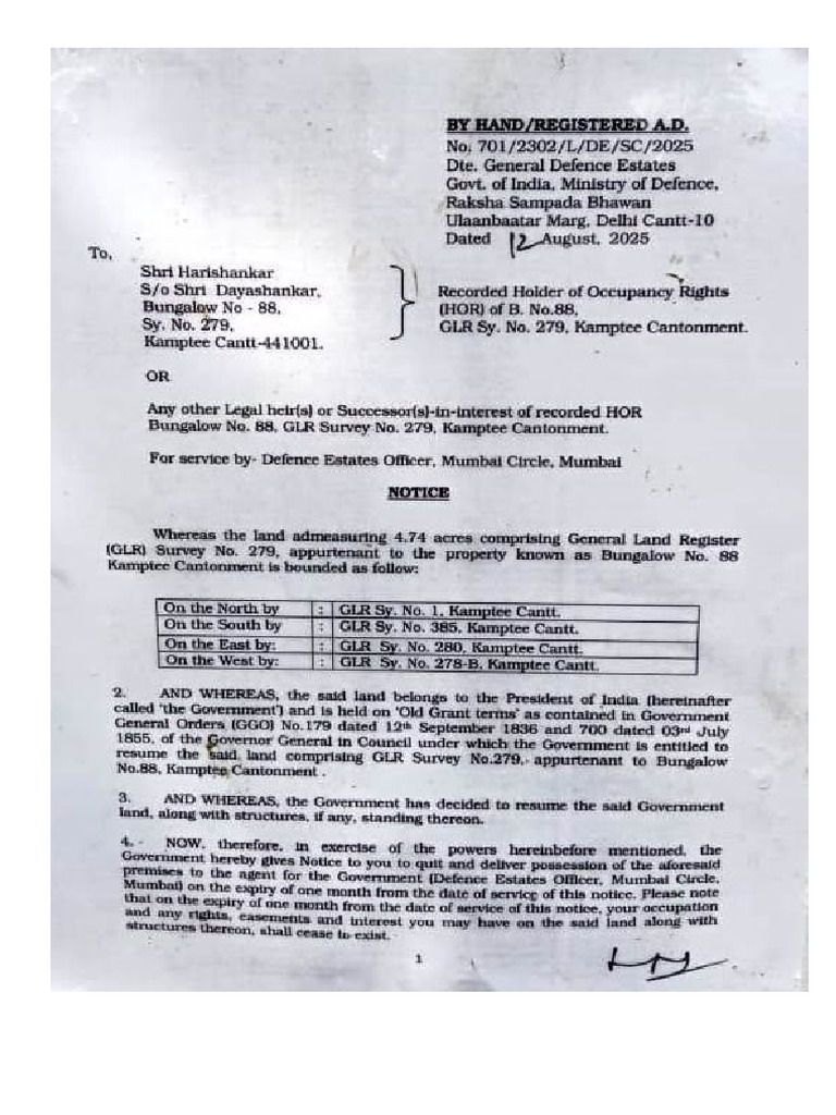 Resumption Notice BNo 88 | PDF